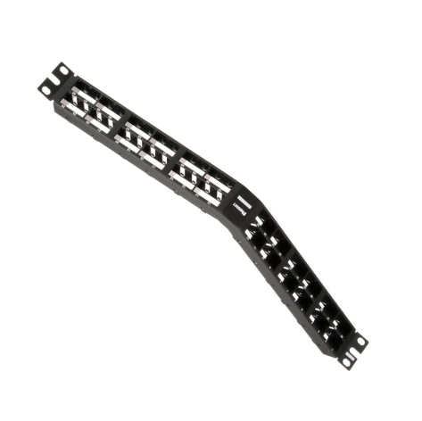 PANDUIT Panel de parcheo angulado de 48 de alta densidad, metálico, 1 ...